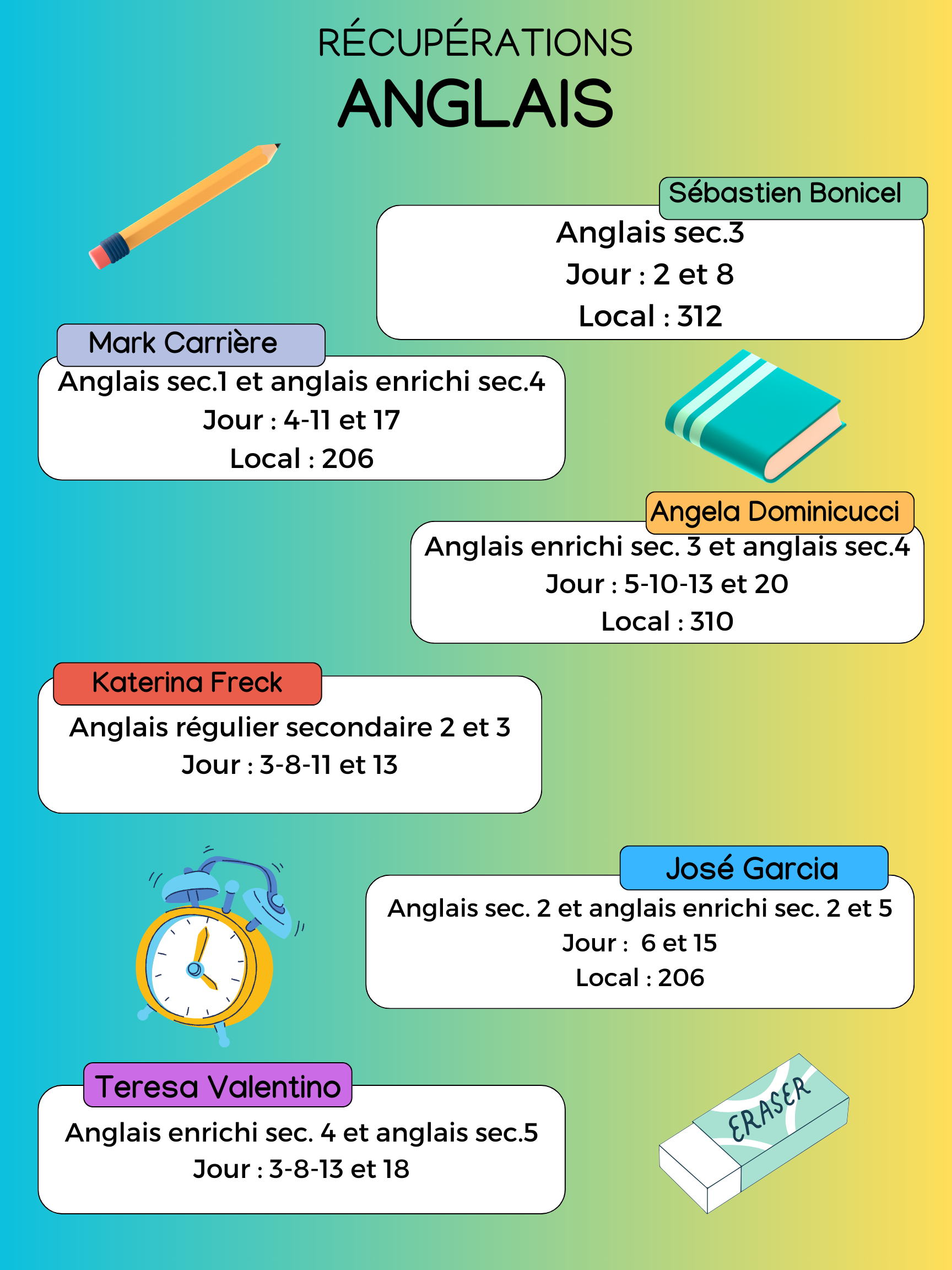 Horaire des récupérations | CSSRDN