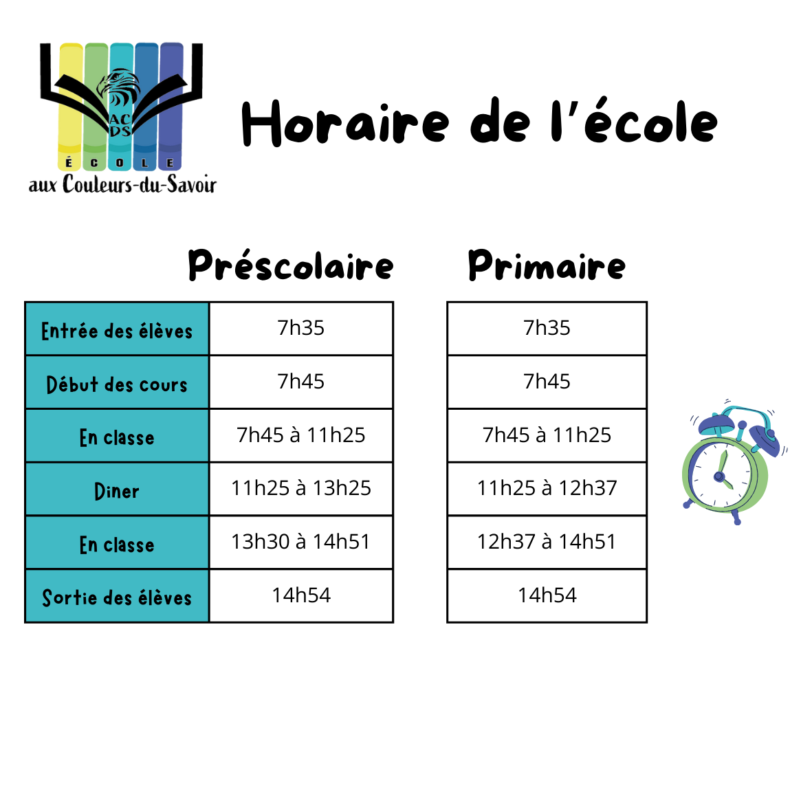 Horaire | CSSRDN