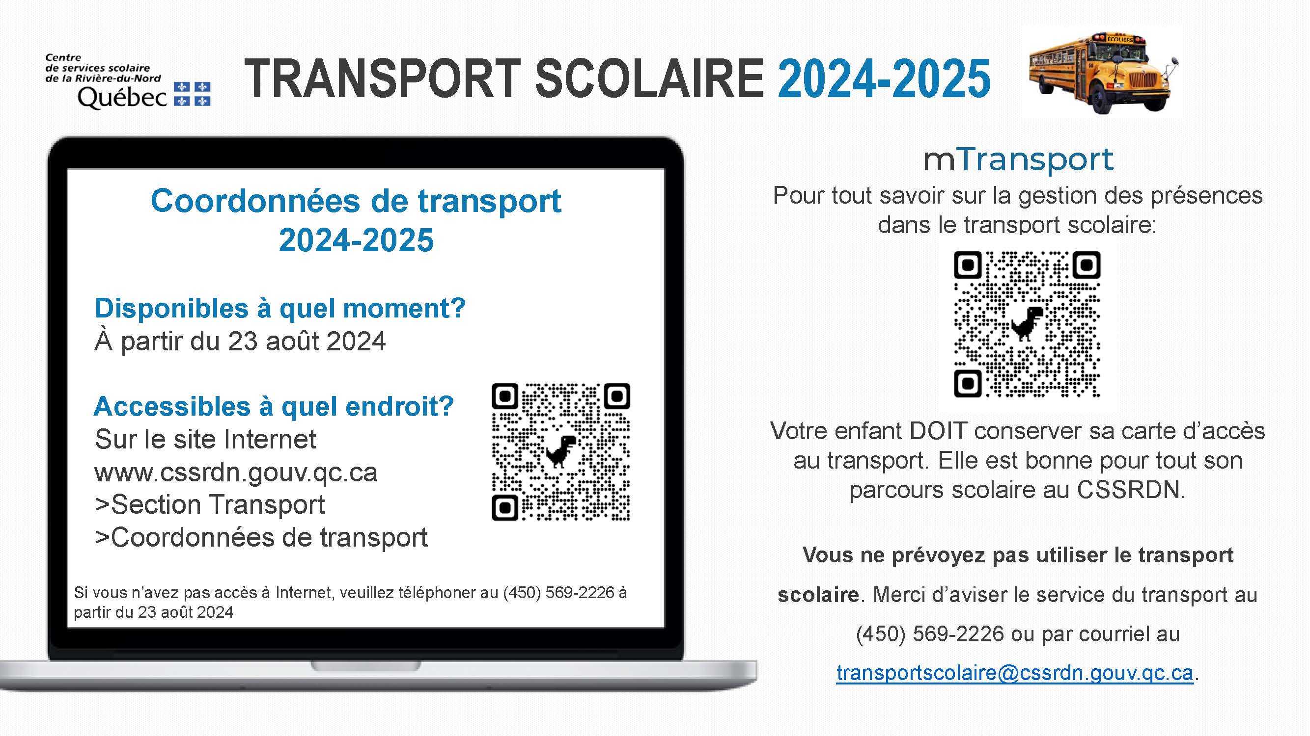 Rentrée scolaire | CSSRDN